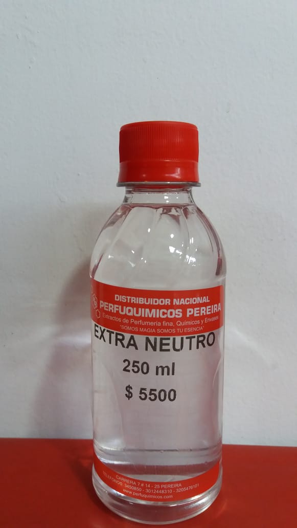 ALCOHOL EXTRA NEUTRO 250 ml | Perfuquimicos Pereira S.A.S