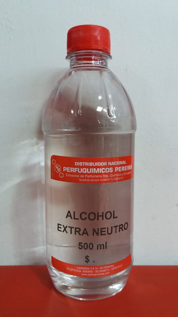 ALCOHOL EXTRA NEUTRO 500 ml | Perfuquimicos Pereira S.A.S